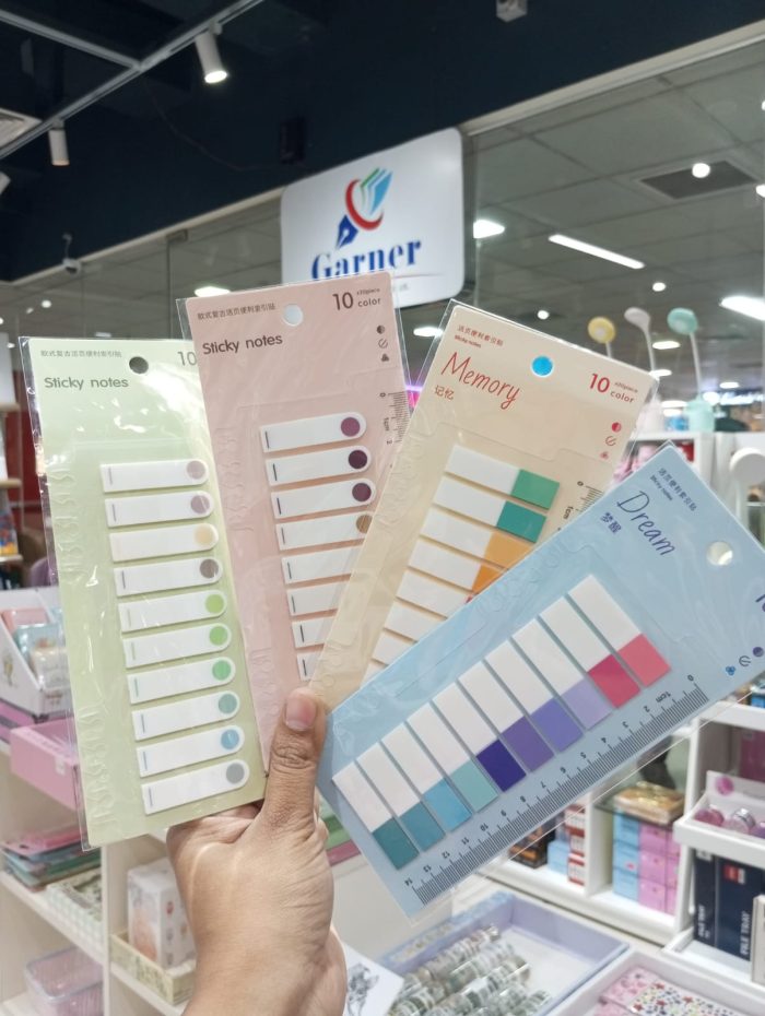 Index Page Marker Sticky Notes Set 10 Colors with Ruler | Garner Stationery