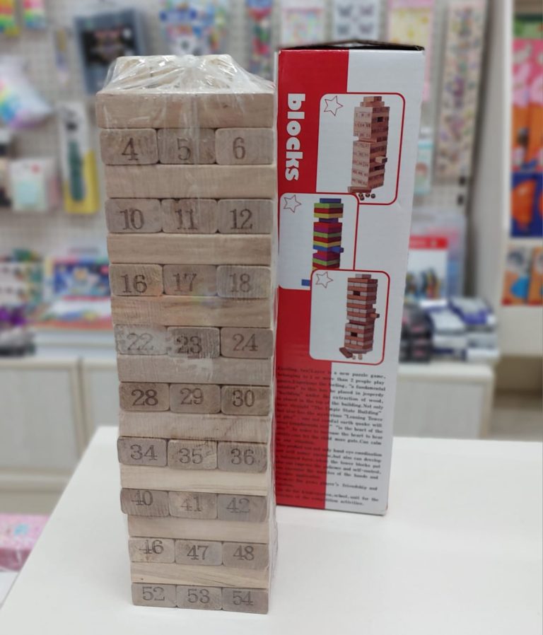 Jenga Tower Block 54pc|| Jenga Block games | Garner Stationery Jenga ...